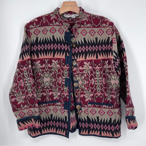Vintage | Jackets & Coats | Vintage 9s Flashback Western Tapestry ...